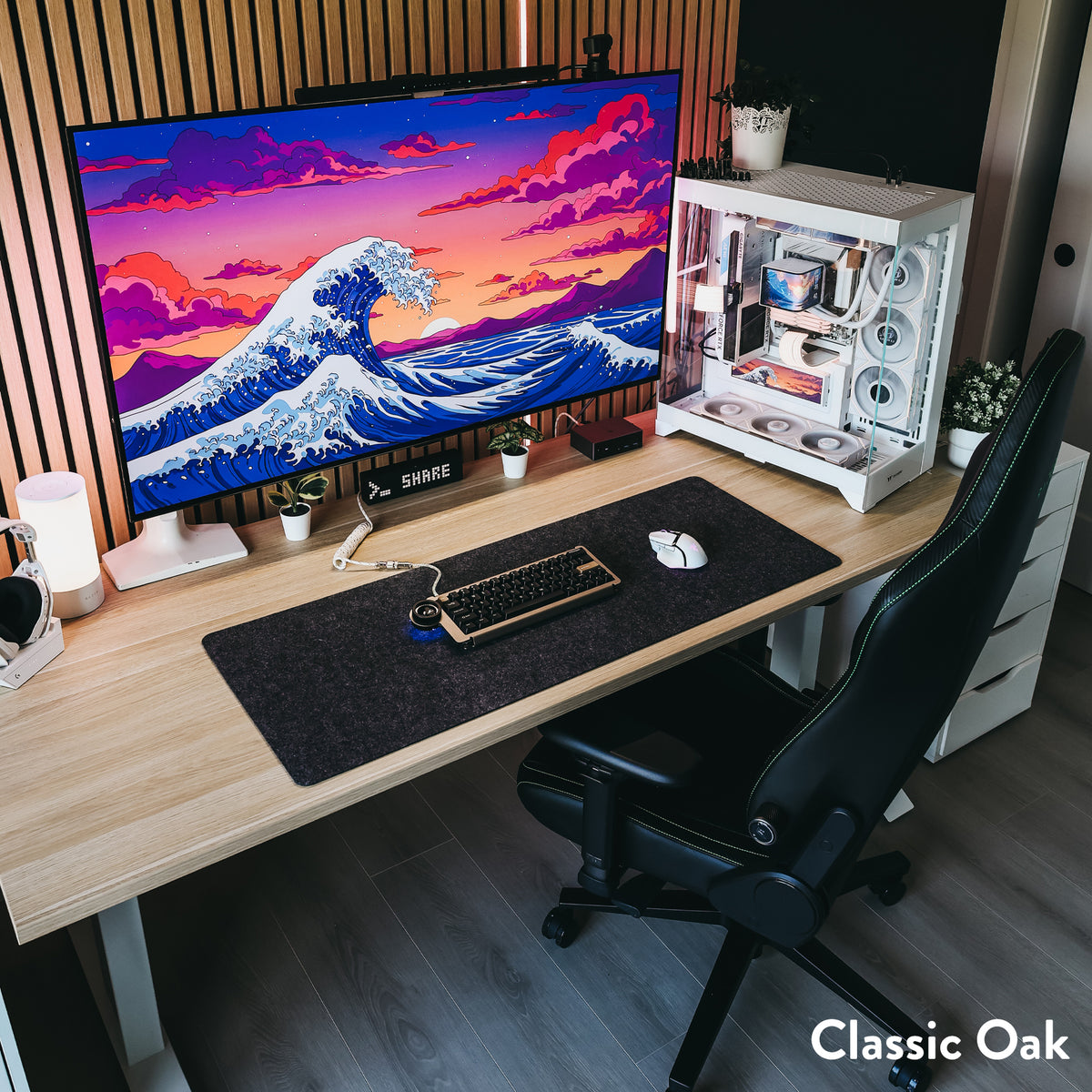 Desky Dual Laminate Sit Stand Desk