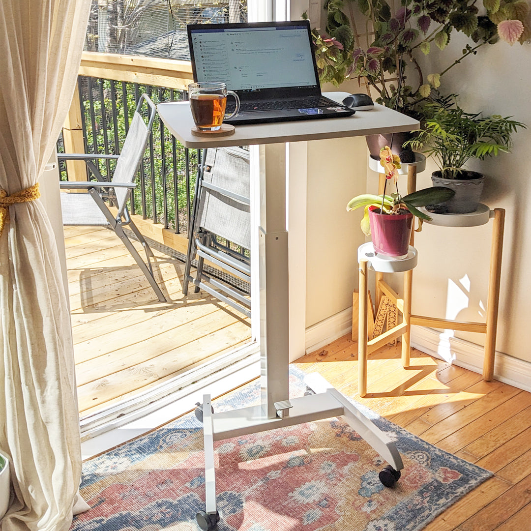 Desky Zero Pedestal Manual Stand Up Desk