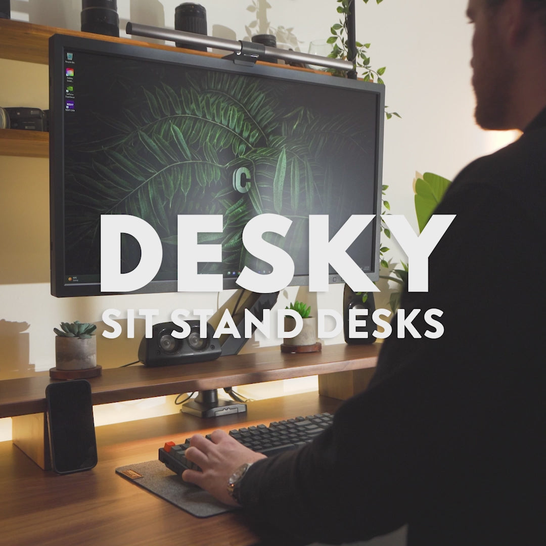 Desky Dual Ergo Edge Sit Stand Desk